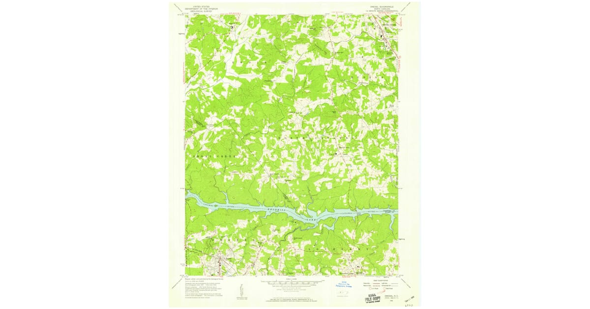 1956 Map of Drexel, NC — High-Res | Pastmaps
