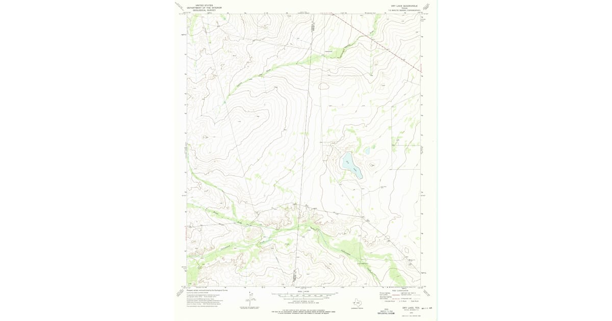 1973 Map of Dry Lake, Reeves County, TX — High-Res | Pastmaps