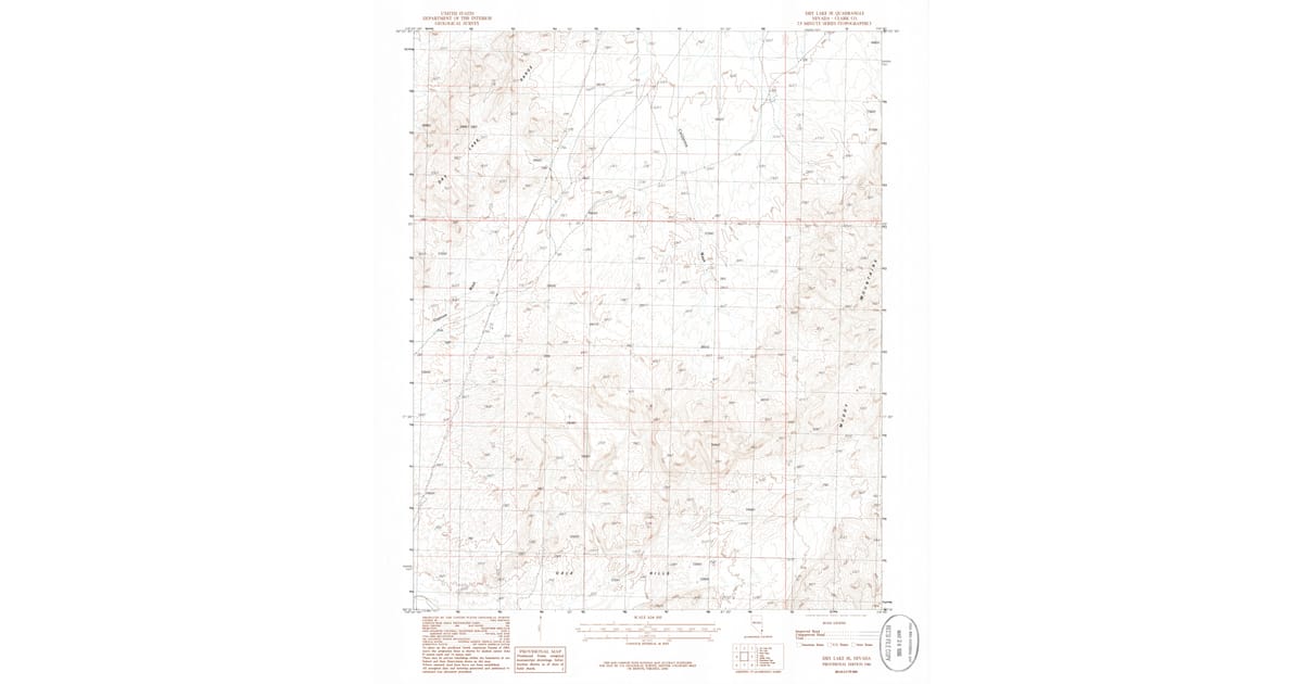 1986 Map of Dry Lake SE, Clark County, NV — High-Res | Pastmaps