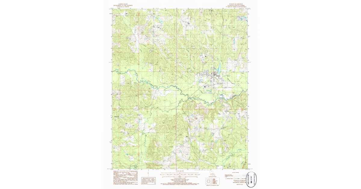 1985 Map of Dubach, LA — High-Res | Pastmaps