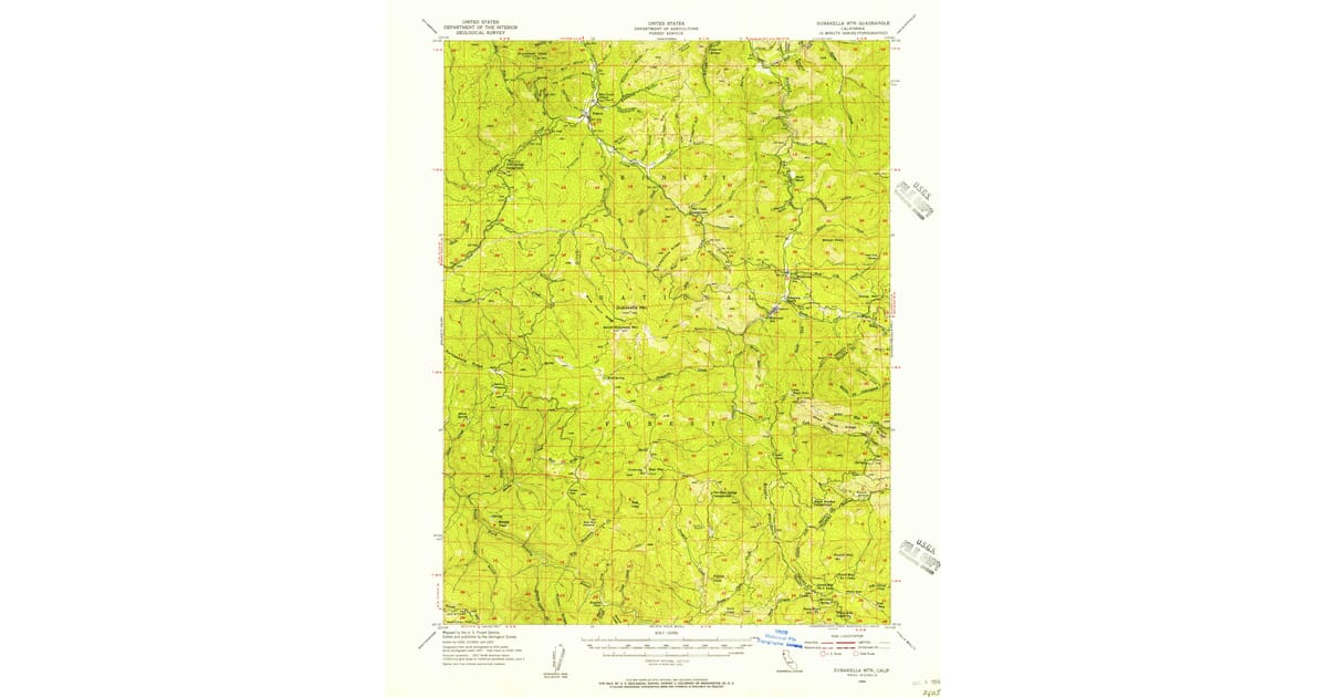 1950s Maps of Peanut, CA | Pastmaps