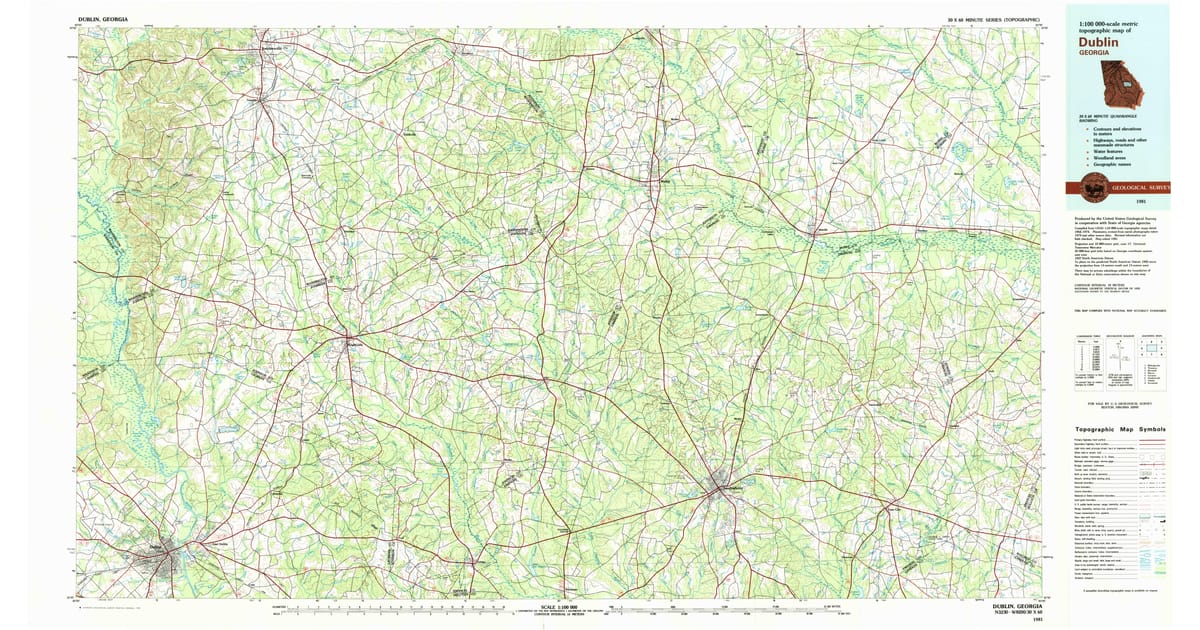 1980s Maps of Emanuel County, GA | Pastmaps