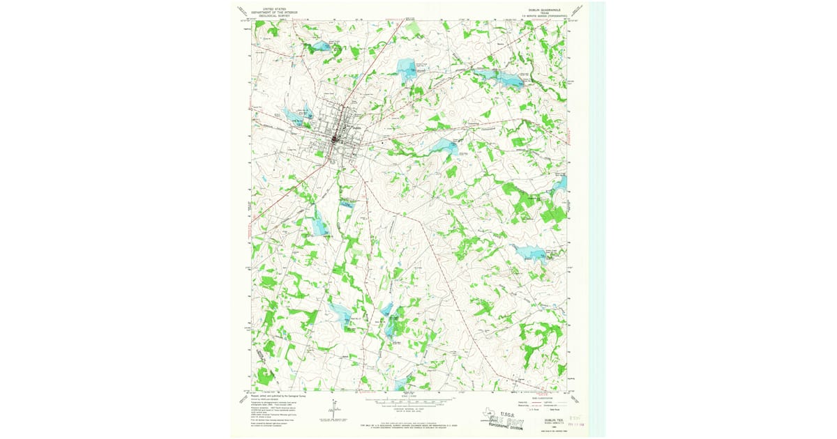 1965 Map of Dublin, TX — High-Res | Pastmaps