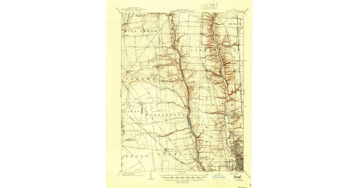 1903 Map of Dublin, OH — High-Res, 1946 Print | Pastmaps