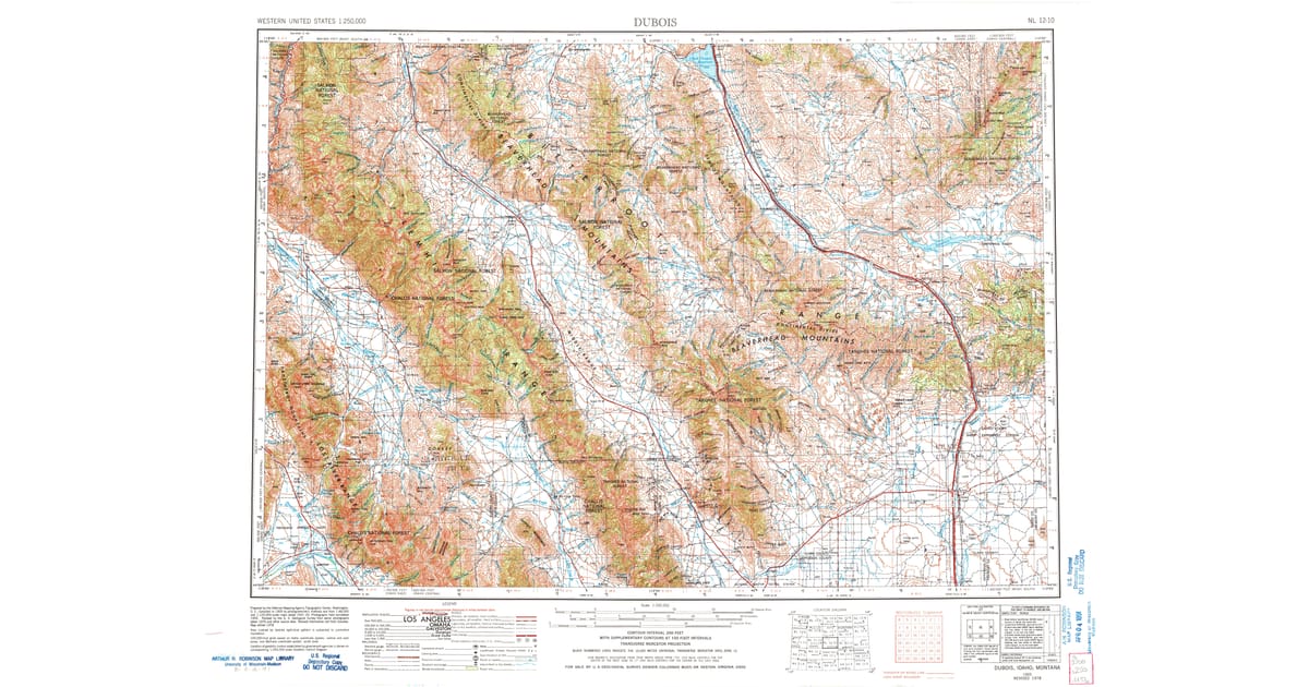 1955 Map of Dubois, ID — High-Res | Pastmaps