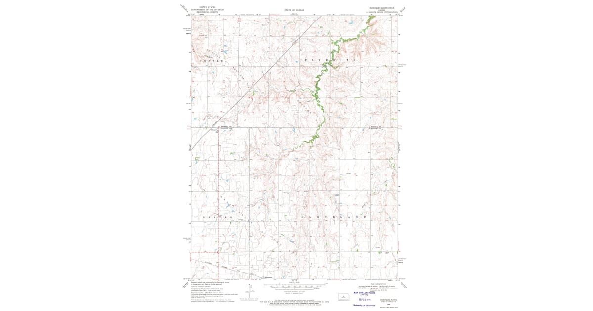 1969 Map of Dubuque, Barton County, KS — High-Res | Pastmaps