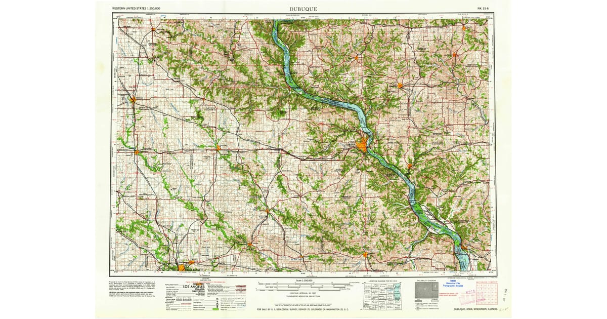 1962 Map of Dubuque, IA — High-Res | Pastmaps
