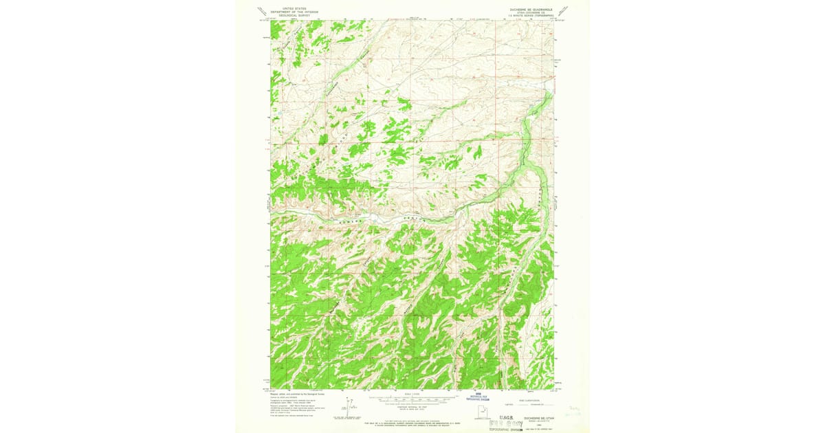 1964 Map of Duchesne SE, Duchesne County, UT — High-Res | Pastmaps