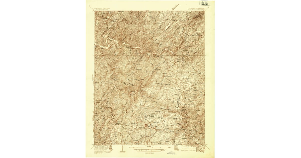 1936 Map of Ducktown, TN — High-Res | Pastmaps
