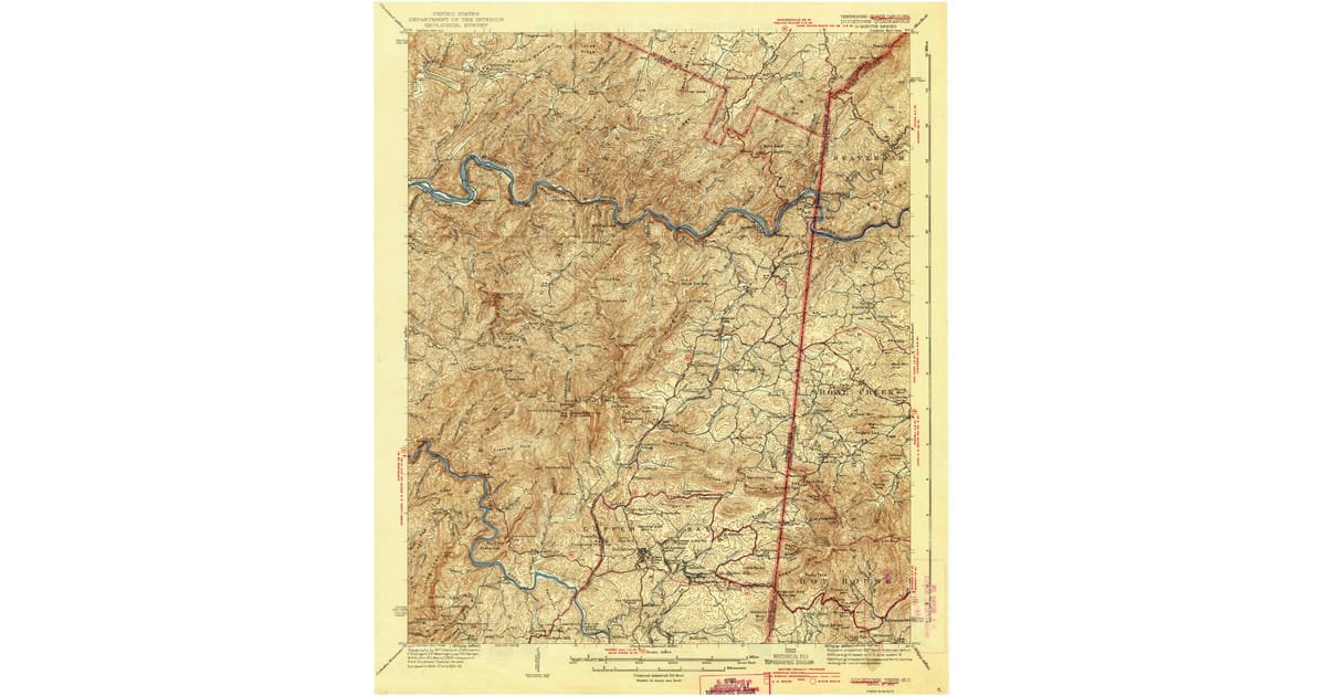 1940s Maps of Harbuck, TN | Pastmaps