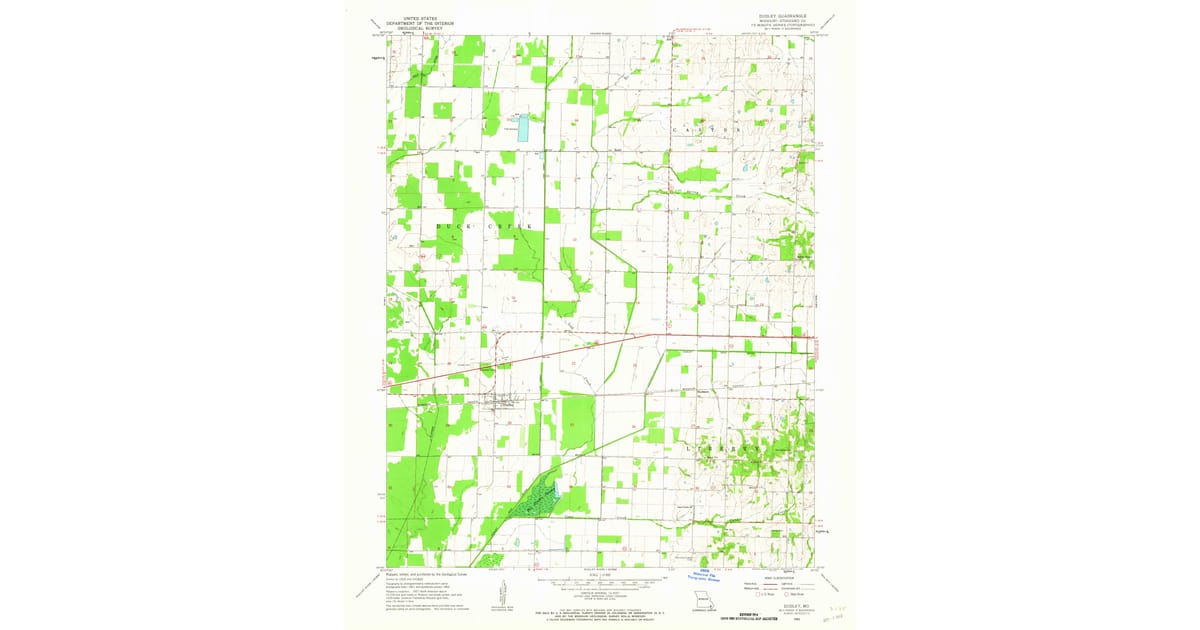 1962 Map of Dudley, MO — High-Res | Pastmaps