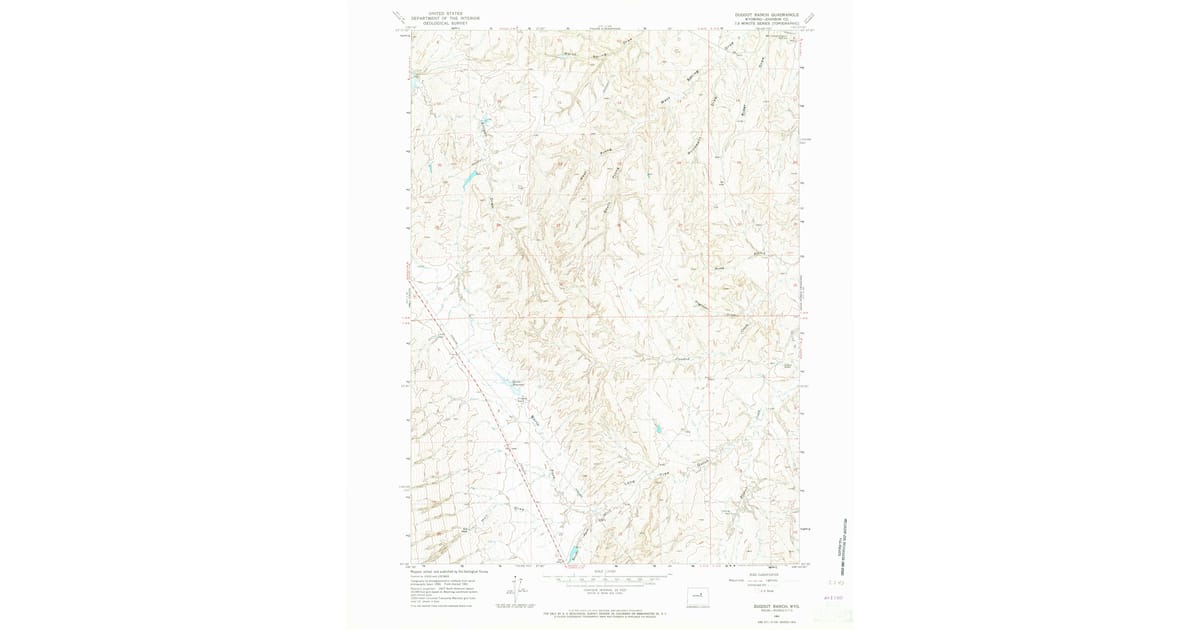 1961 Map of Dugout Ranch, Johnson County, WY — High-Res | Pastmaps