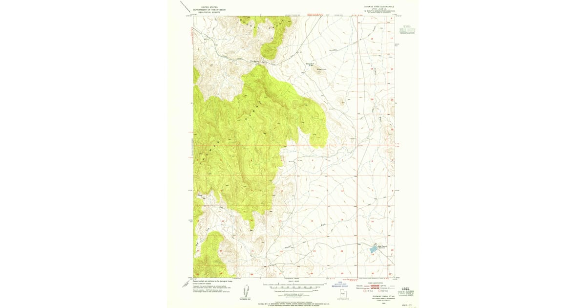 1953 Map of Dugway Pass, Juab County, UT — High-Res | Pastmaps