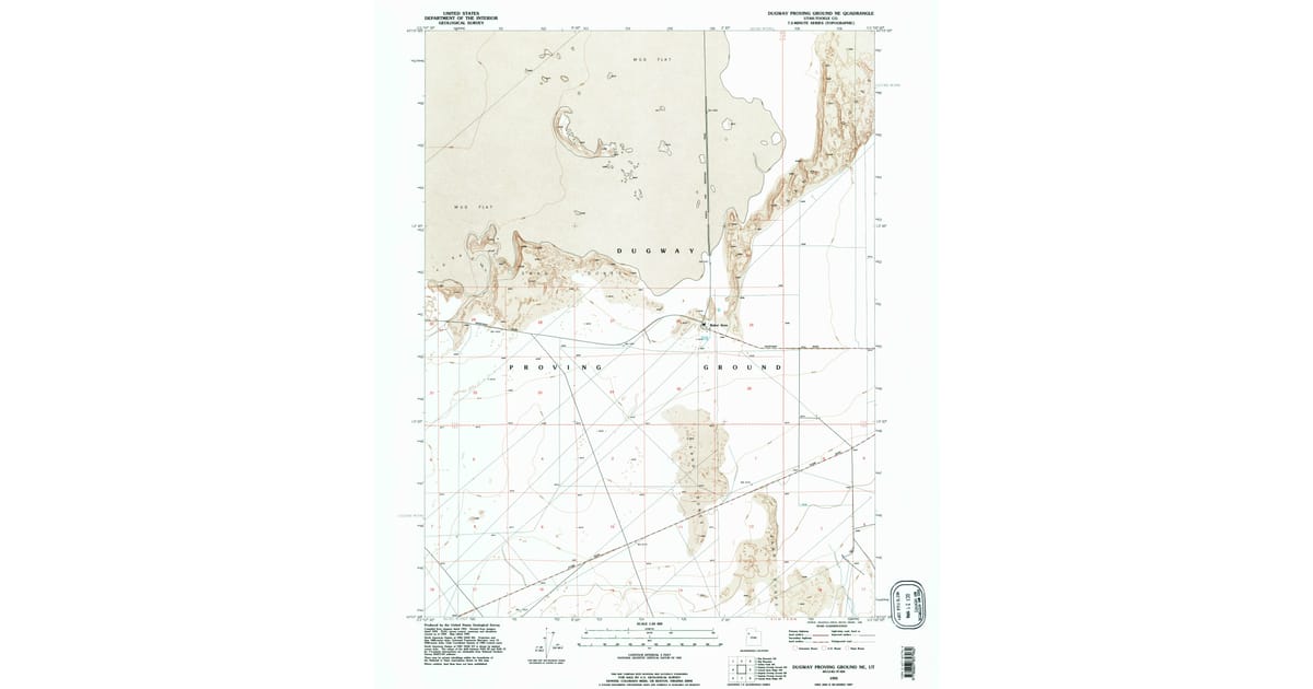 1993 Map of Dugway Proving Ground NE, Tooele County, UT — High-Res ...