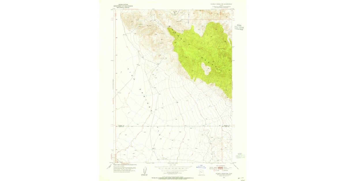 1953 Map of Dugway Range NW, Tooele County, UT — High-Res | Pastmaps