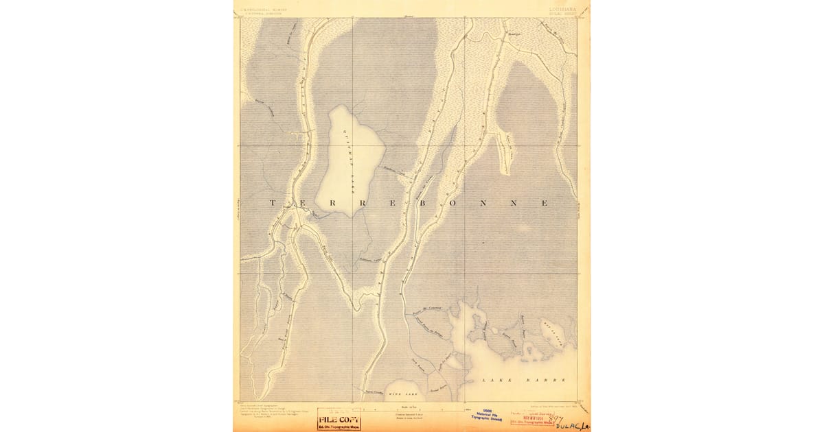 1894 Map of Dulac, LA — High-Res, 1904 Print | Pastmaps
