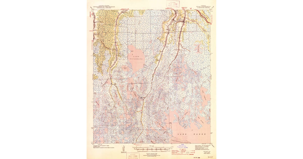 1944 Map of Dulac, LA — High-Res | Pastmaps