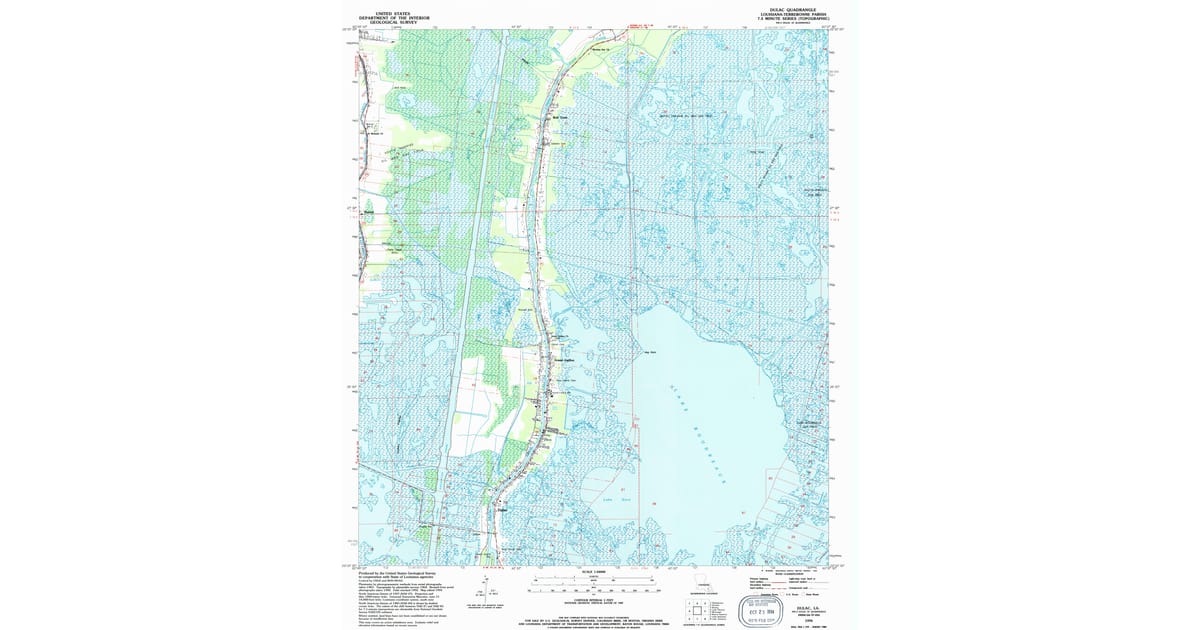 1990s Maps of Dulac, LA | Pastmaps