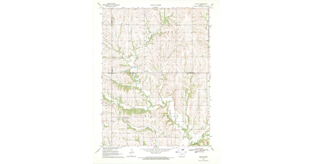 1969 Map of Duluth, Pottawatomie County, KS — High-Res | Pastmaps