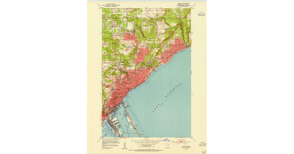 1950s Maps of Lester Park, North Shore | Pastmaps