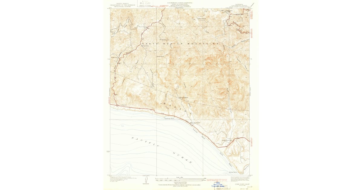 1932 Map of Dume Point, Los Angeles County, CA — High-Res | Pastmaps