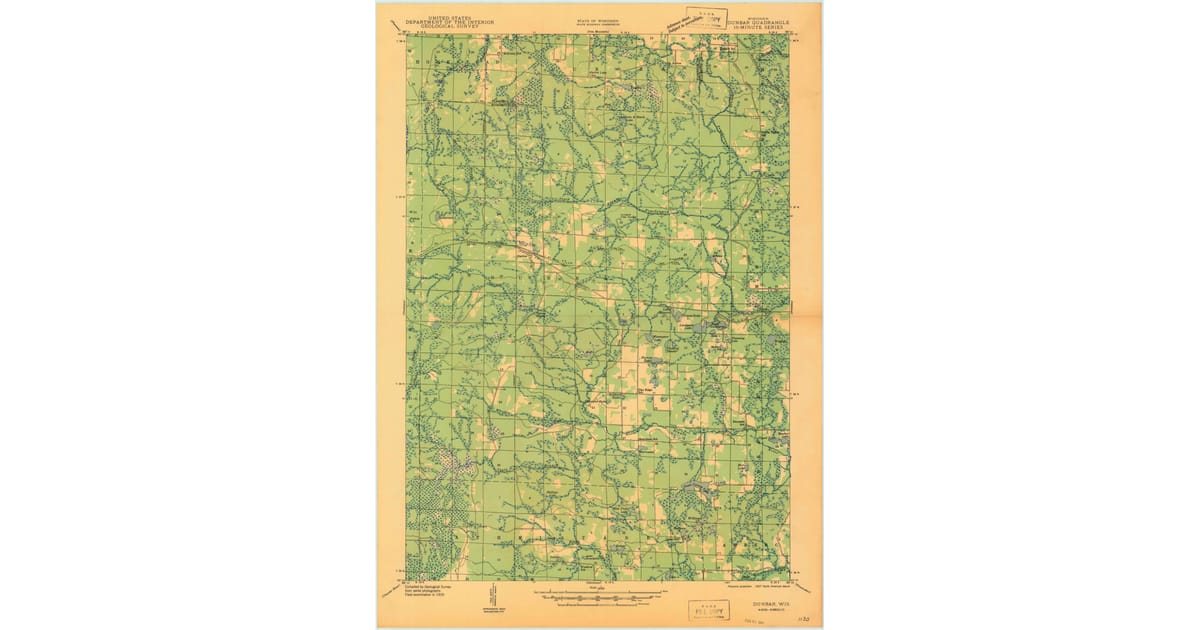 1947 Map of Dunbar, WI — High-Res | Pastmaps