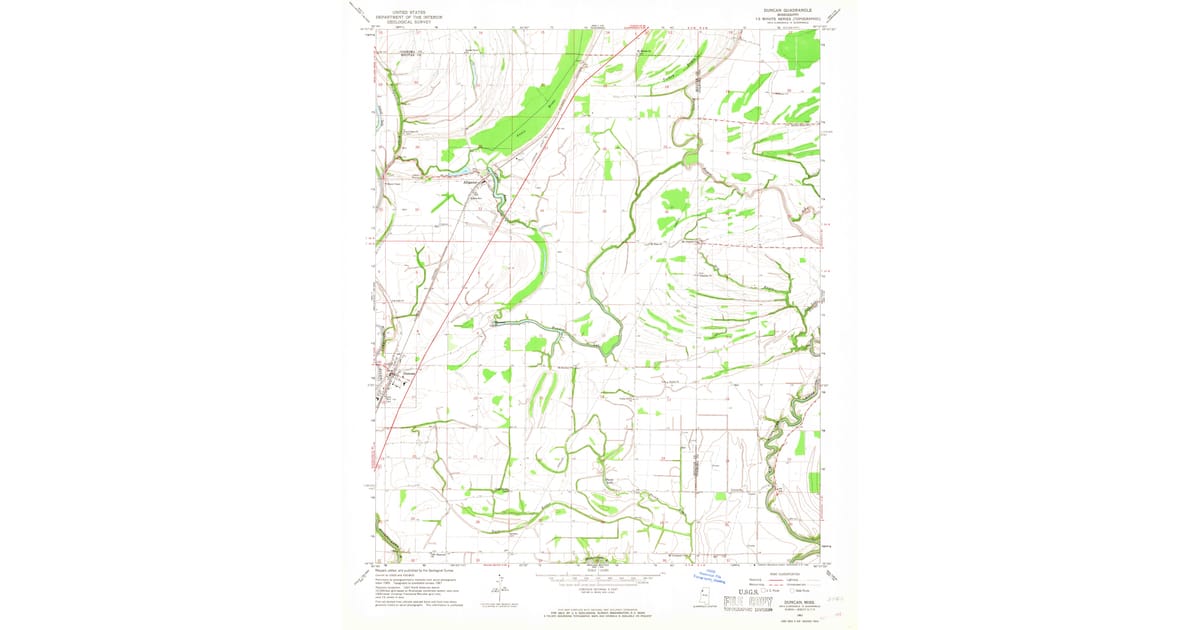 1967 Map of Duncan, MS — High-Res | Pastmaps