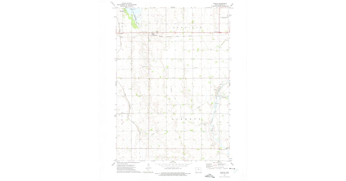 1972 Map of Duncan, IA — High-Res | Pastmaps