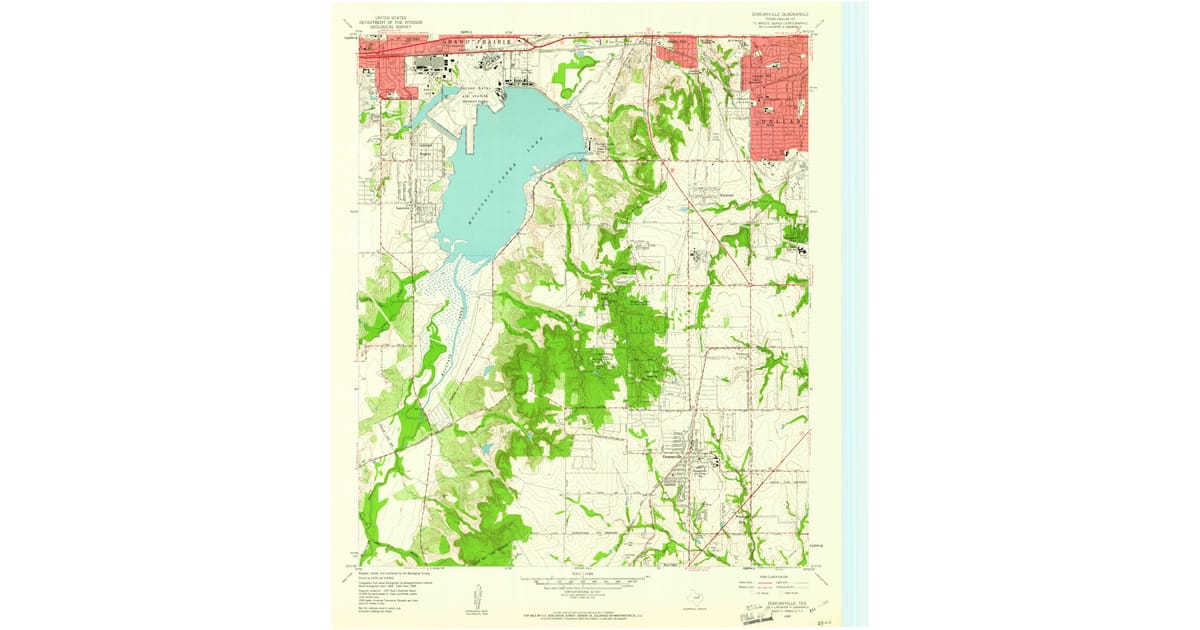 1959 Map of Duncanville, TX — High-Res | Pastmaps