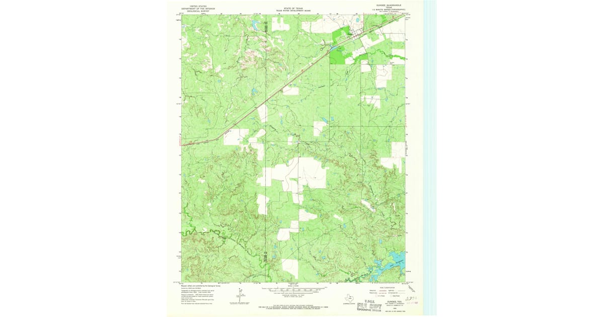 1963 Map of Dundee, Archer County, TX — High-Res | Pastmaps