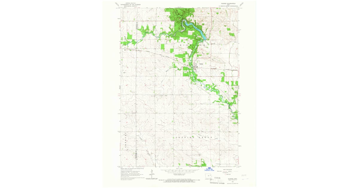 1965 Map of Dundee, IA — High-Res | Pastmaps