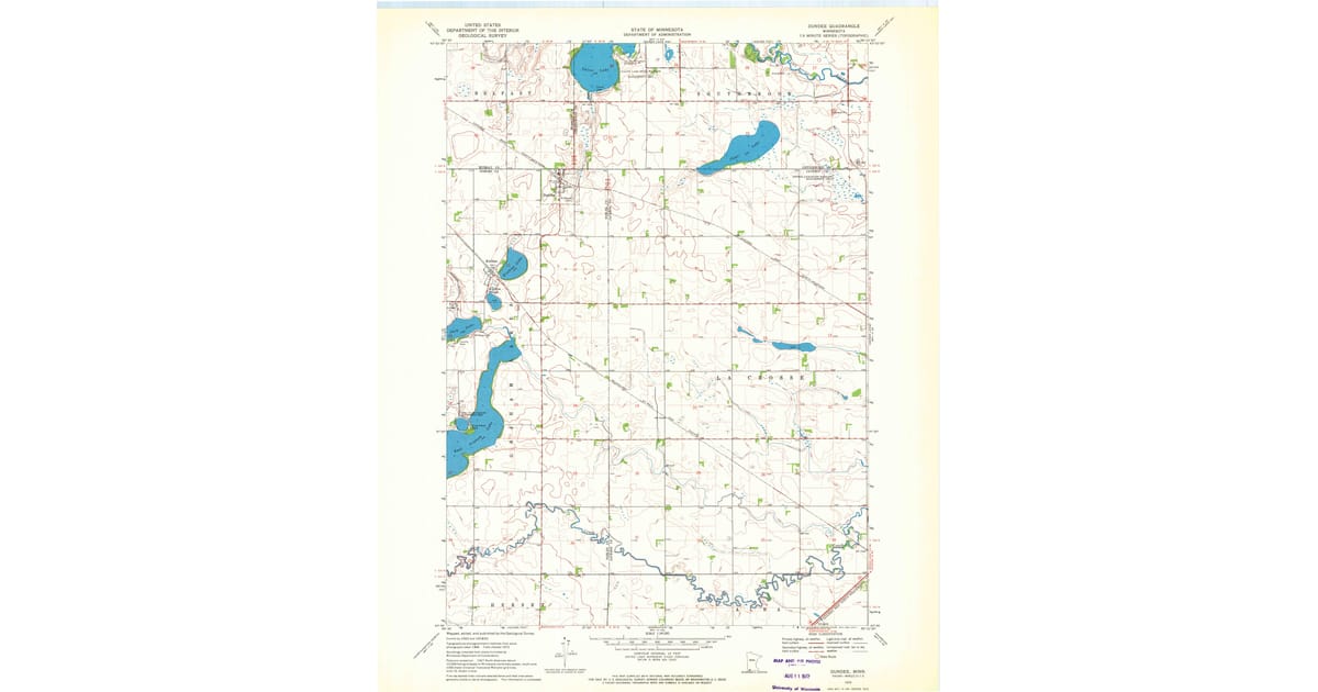1970 Map of Dundee, MN — High-Res | Pastmaps