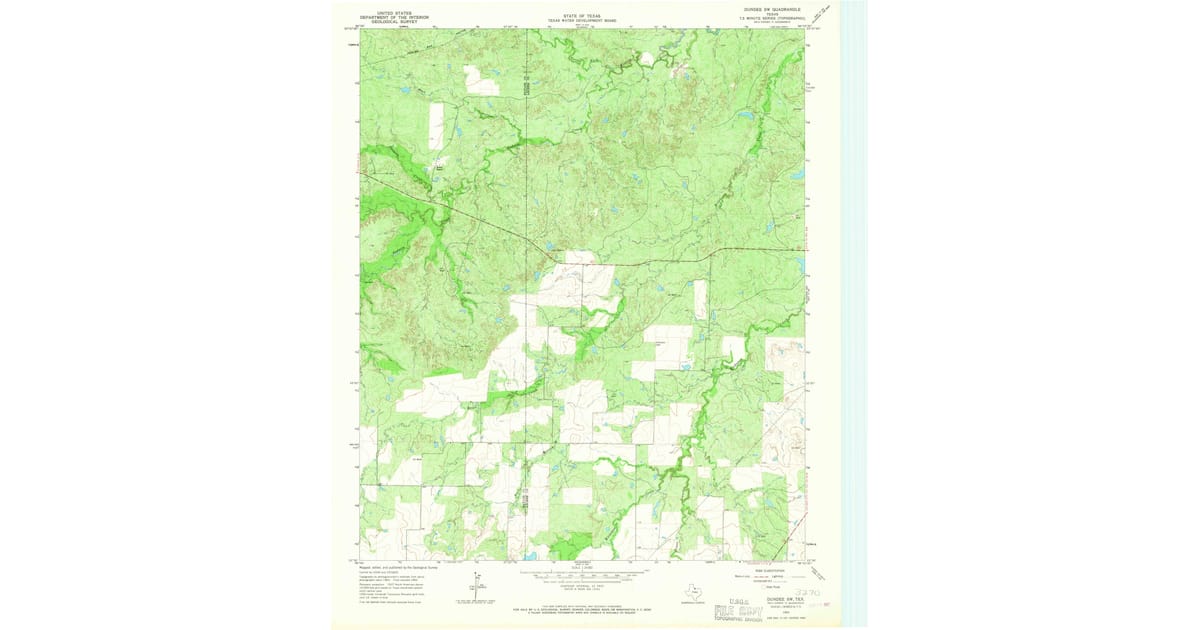 1963 Map of Dundee SW, Archer County, TX — High-Res | Pastmaps