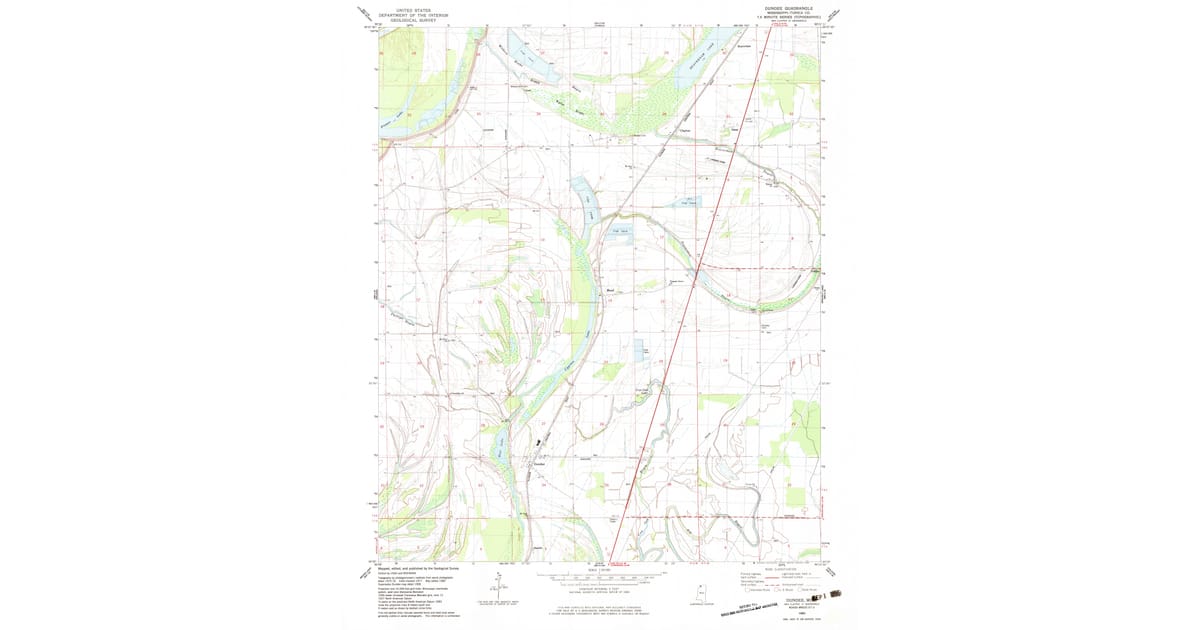 1982 Map of Dundee, MS — High-Res | Pastmaps