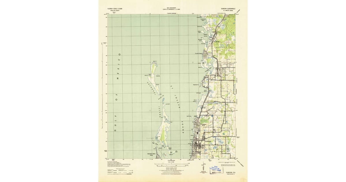 Old Maps of Crystal Beach, FL for Metal Detecting | Pastmaps