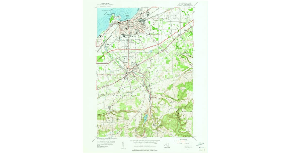 1950s Maps of Dunkirk, NY | Pastmaps