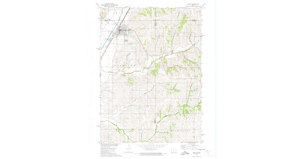1971 Map of Dunlap, IA — High-Res | Pastmaps