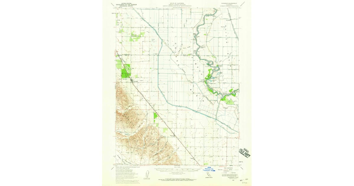 1953 Map of Dunnigan, CA — High-Res | Pastmaps