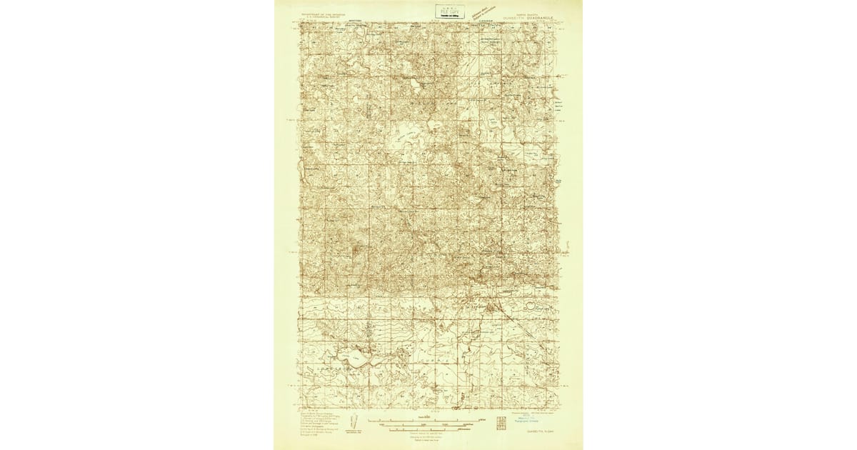 1935 Map of Dunseith, ND — High-Res | Pastmaps