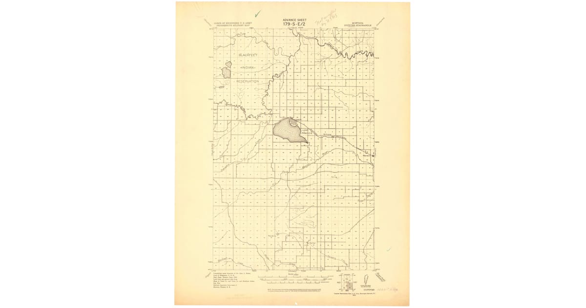 Old Maps of Birch Creek Hutterite Colony, MT for Academic Research ...