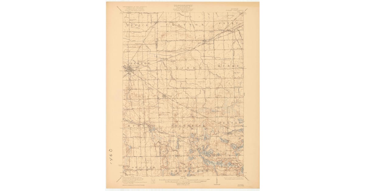 1920s Maps of Lennon, MI | Pastmaps