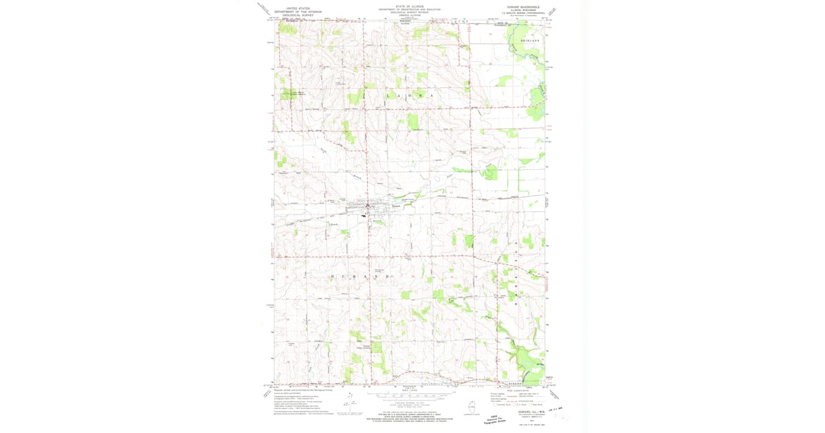 1971 Map of Durand, IL — High-Res | Pastmaps