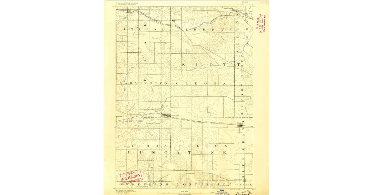 1890 Map of Durant, IA — High-Res | Pastmaps