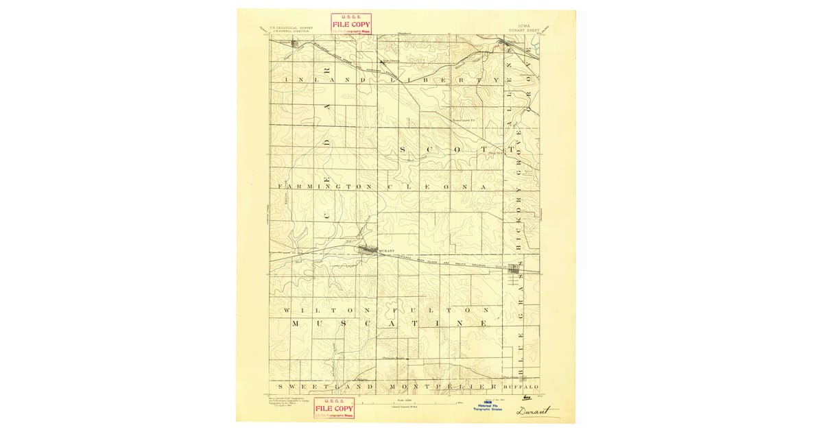 1894 Map of Durant, IA — High-Res | Pastmaps