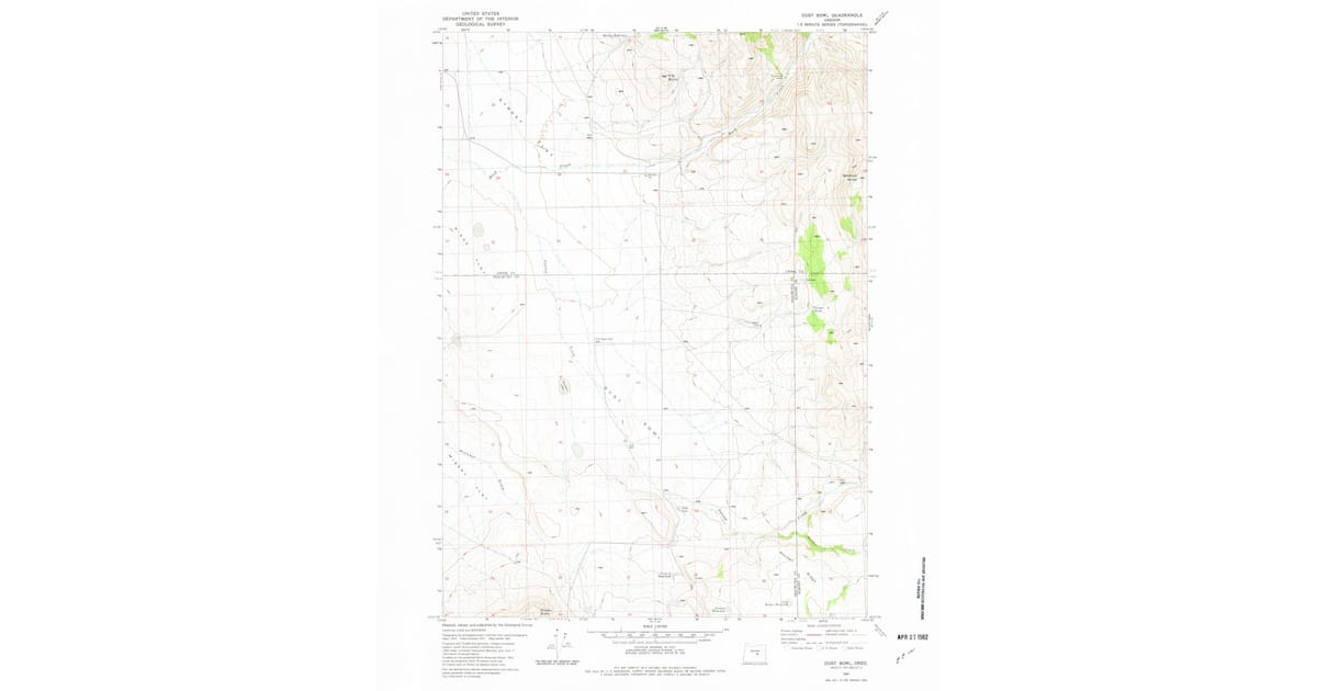 1981 Map of Dust Bowl, Crook County, OR — High-Res | Pastmaps