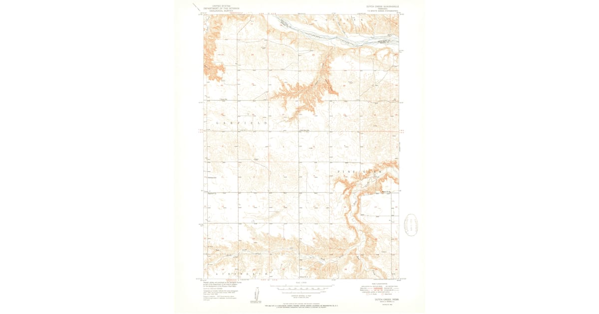 1950 Map of Dutch Creek, Brown County, NE — High-Res | Pastmaps