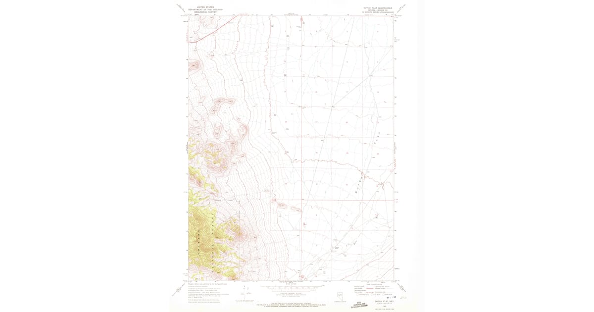1969 Map of Dutch Flat, Lander County, NV — High-Res | Pastmaps