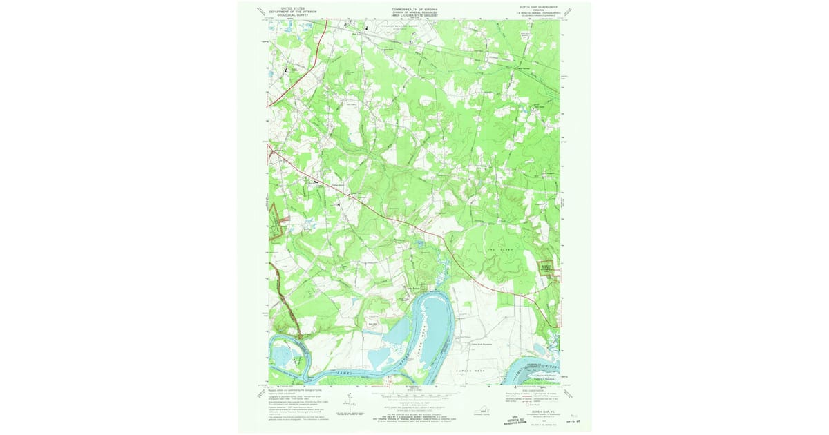1969 Map of Dutch Gap, Henrico County, VA — High-Res | Pastmaps