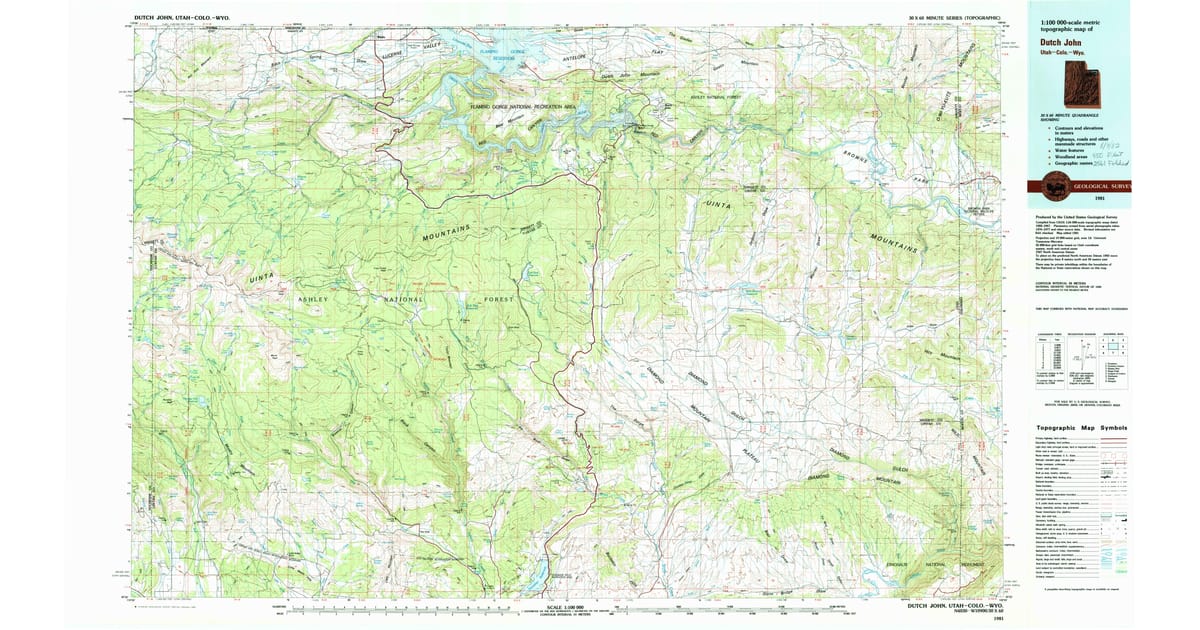 1980s Maps of Manila, UT | Pastmaps