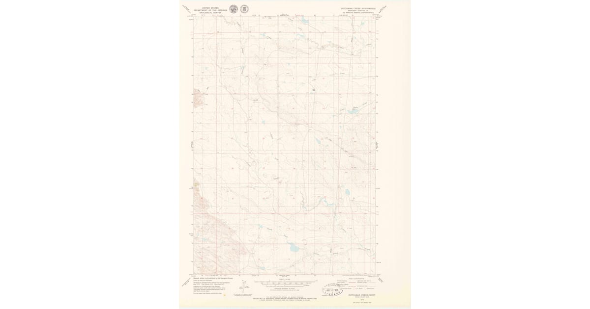 1979 Map of Dutchman Creek, Carter County, MT — High-Res | Pastmaps